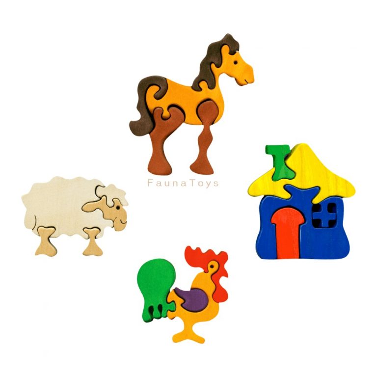 Fauna Wooden Puzzles - Honeybee Toys